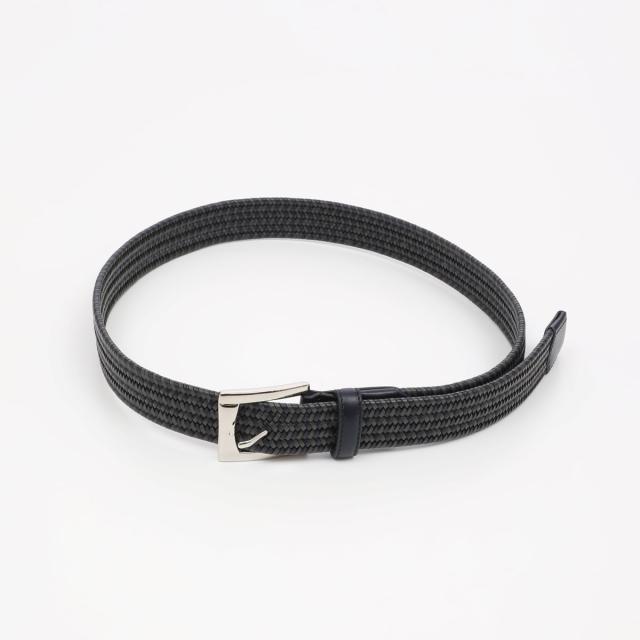 メンズメルローズ（MEN’S MELROSE）/ツートンレザーゴムメッシュベルト