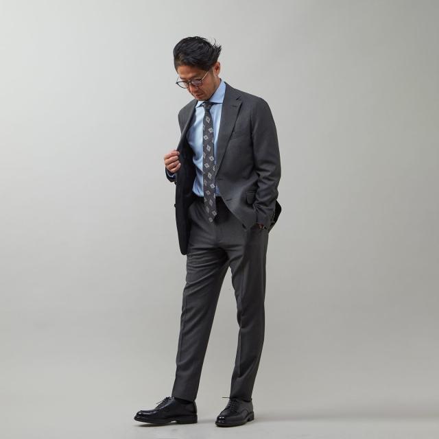 メンズメルローズ（MEN’S MELROSE）/バーズアイ・ヘリンボーン/ウォッシャブルスーツ