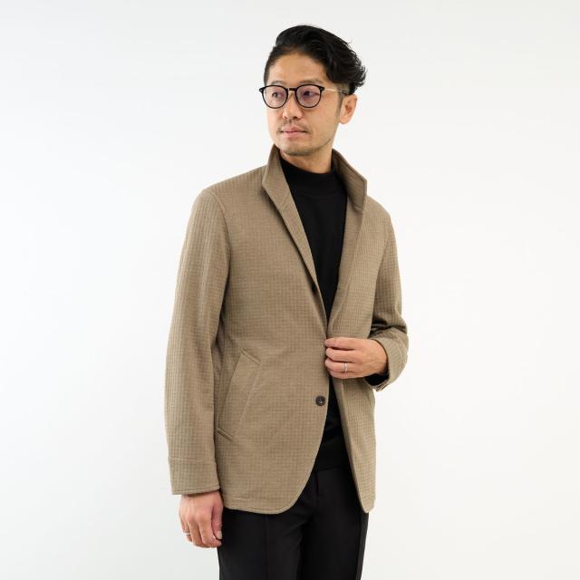 メンズメルローズ（MEN’S MELROSE）/ブリスターチドリスタンドカラージャケット