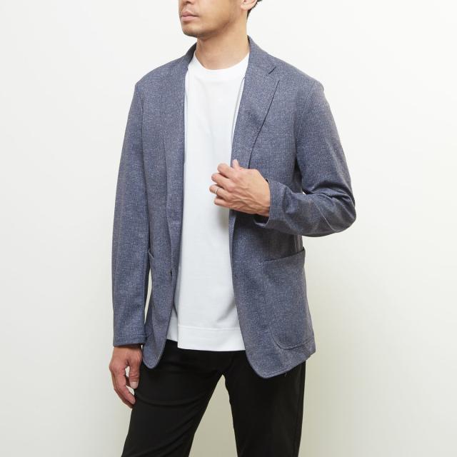 メンズメルローズ（MEN’S MELROSE）/プリントテックトリコットメッシュジャケット