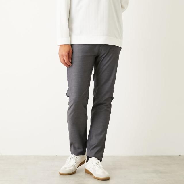 メンズメルローズ（MEN’S MELROSE）/ハイファンクションツイル スリムテーパード5ポケットパンツ