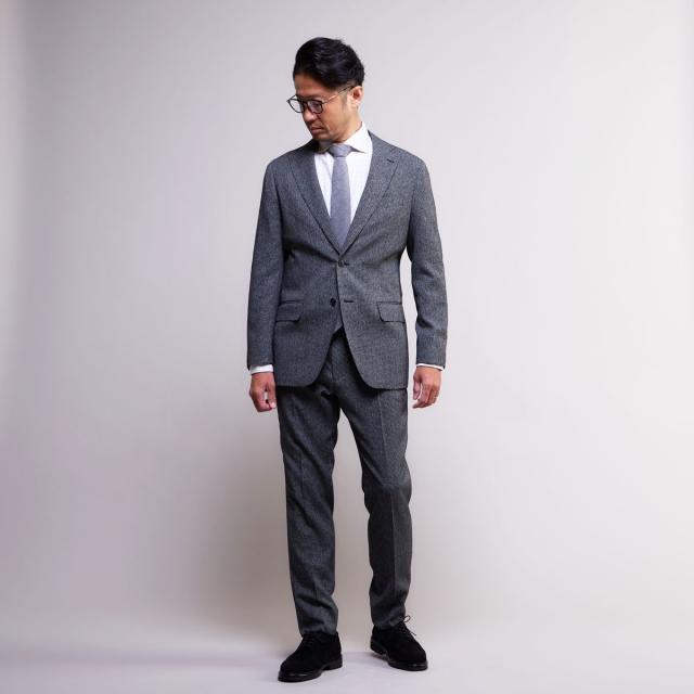 メンズメルローズ（MEN’S MELROSE）/ハンドトゥース ウォッシャブルスーツ | 防シワ / ストレッチ