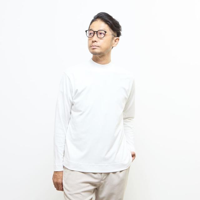 メンズメルローズ（MEN’S MELROSE）/スビンプラチナムモックネックTシャツ