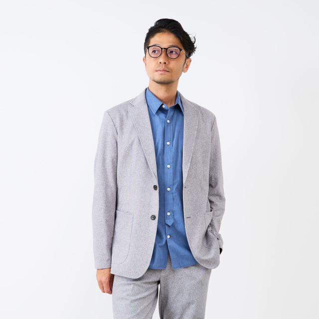 メンズメルローズ（MEN’S MELROSE）/プリントテックジャージカットジャケット(セットアップ可)