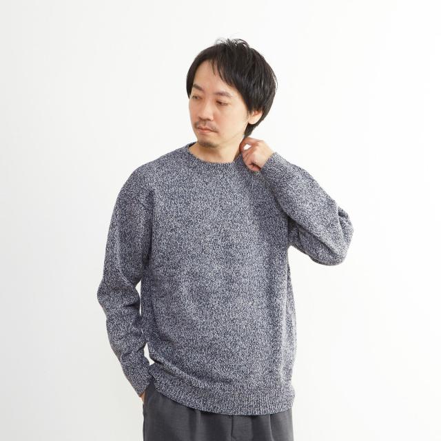 メンズメルローズ（MEN’S MELROSE）/ミックスカラークルーネックニット