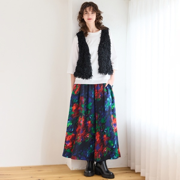 リズム（R_ISM）/【IMPORT PRINT】プリントキュロットスカート