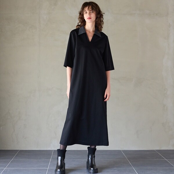 リズム（R_ISM）/【接触冷感・UVカット】ポロ襟ジャージーワンピース