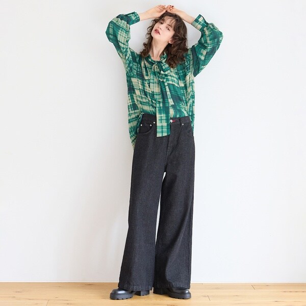 リズム（R_ISM）/【JAPAN DENIM】デニムバギーパンツ