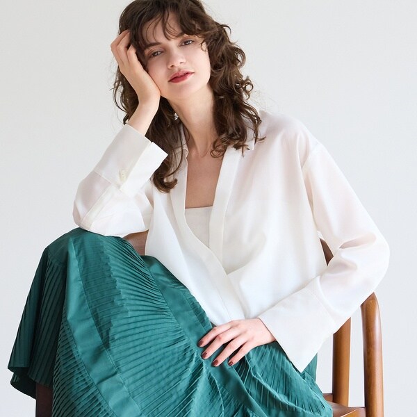 リズム（R_ISM）/【洗える】シアーカシュクールシャツ