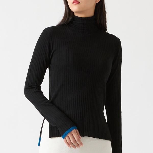 リズム（R_ISM）/ワイドリブ配色ニット