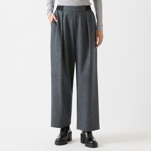 リズム（R_ISM）/【セットアップ対応・S/M/Lサイズあり】圧縮ウールスムースタックワイドパンツ
