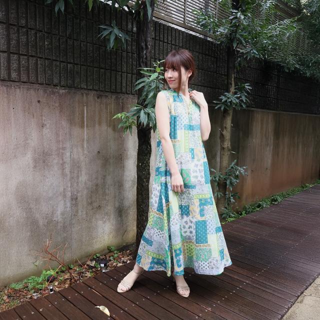 エトレリー（etre relie）/ボイルプリントワンピース