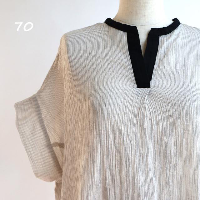 エトレリー（etre relie）/強撚シアーストライプビックシャツ