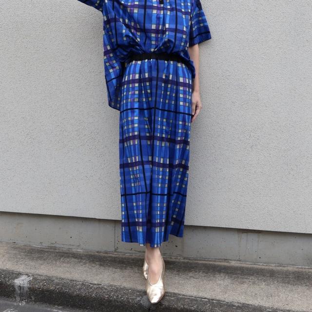 エトレリー（etre relie）/水彩タッチチェックプリントスカート