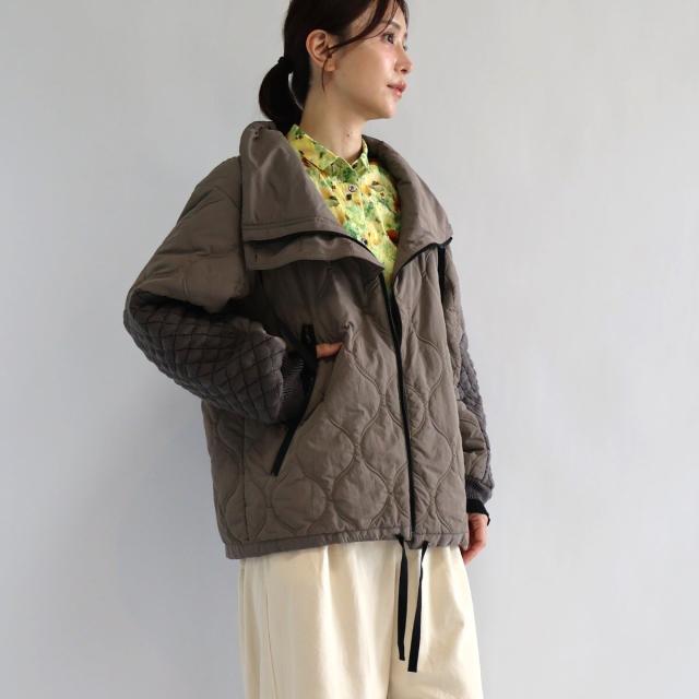 エトレリー（etre relie）/【etre relie】 キルティングニットタフタブルゾン