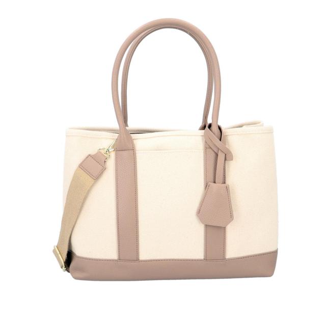 バックヤードファミリー/cache cache カシュカシュ ショルダー付きキャンバストート大