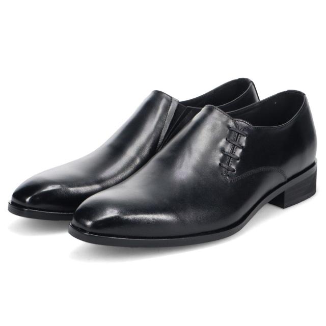 フープ ディ ドゥ（whoop−de−doo）/日本製 本革 プレーントゥ サイドレース ビジネスシューズ