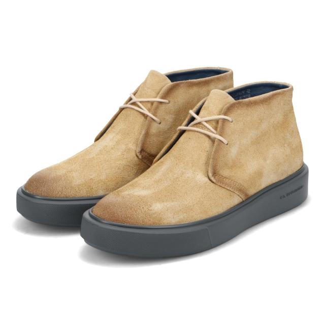 フープ ディ ドゥ（whoop−de−doo）/防水 軽量 厚底 ミドルカット チャッカ レザースニーカー