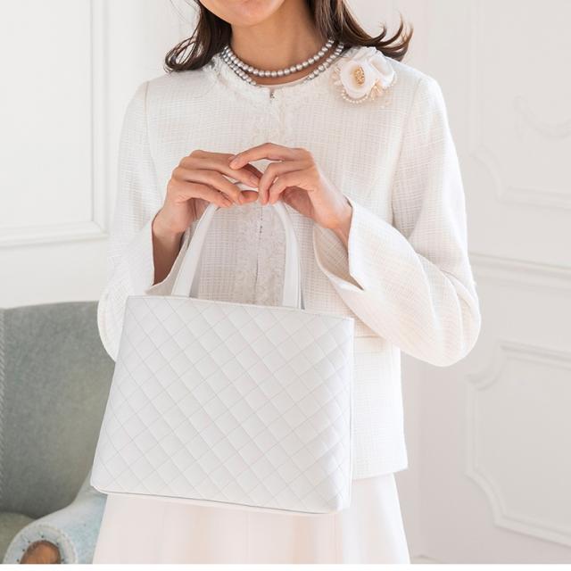 フォルムフォルマ（form forma）/≪取り外しコサージュ付き≫自立型キルティングトート/七五三/卒業式/入学式/学校行事