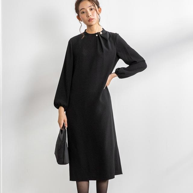 フォルムフォルマ（form forma）/【kaene】【喪服・礼服】パールピン付きワンピース/卒学式・七五三・お宮参り/ブラックフォーマル