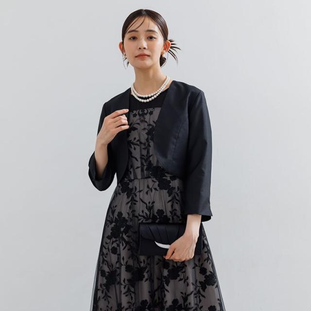 フォルムフォルマ（form forma）/【ジャケット単品】《シャンタン生地使用》マザードレスジャケット /正礼装/結婚式/母親/母