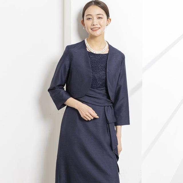 フォルムフォルマ（form forma）/【ジャケット単品】《シャンタン生地使用》マザードレスジャケット /正礼装/結婚式/母親/母