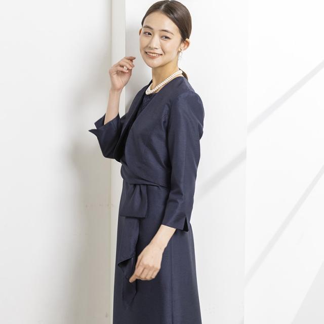 フォルムフォルマ（form forma）/【ジャケット単品】《シャンタン生地使用》マザードレスジャケット /正礼装/結婚式/母親/母