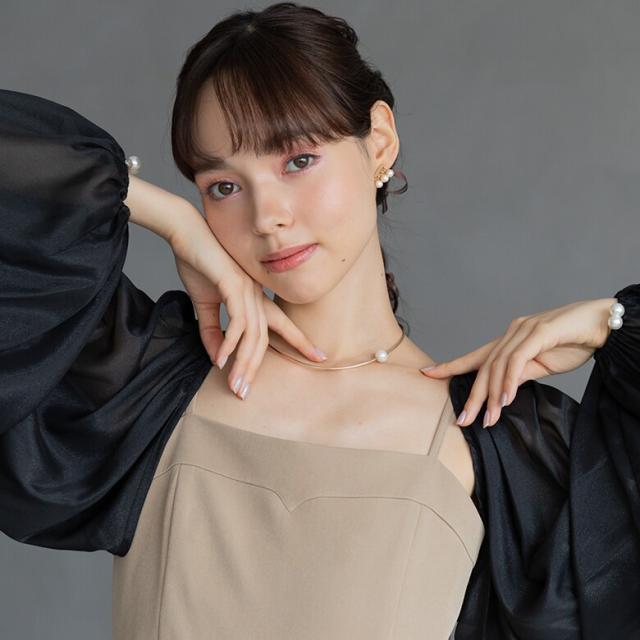 フォルムフォルマ（form forma）/ふわっと袖付き（長袖）　ボレロ/結婚式/パーティー/お呼ばれ/クルージング/演奏会