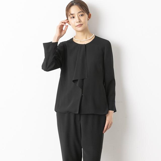 フォルムフォルマ（form forma）/【喪服】【洗える】ボウタイフリル ブラウス＜大きいサイズ有＞エコ素材/七五三/オールシーズン