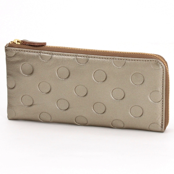 サライ/【日本製】カウレザードット柄　長財布