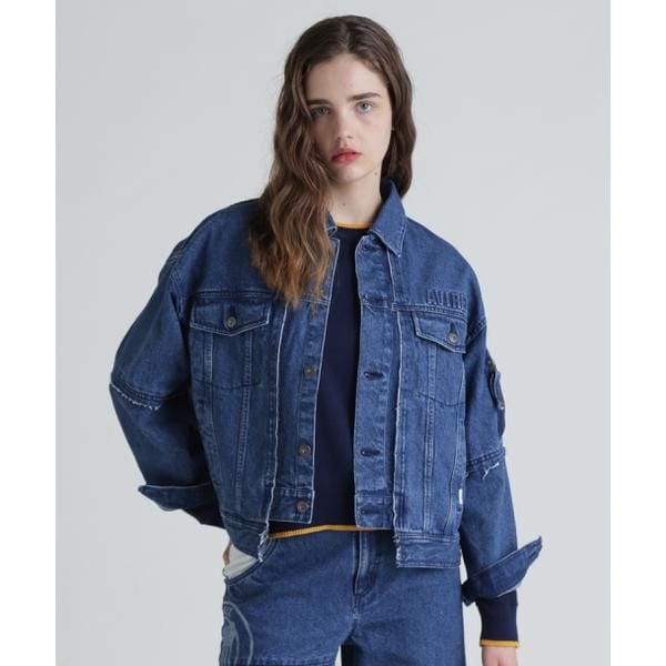 アヴィレックス（AVIREX）/L／S EMBOSSING DENIM JACKET／エンボス デニムジャケット