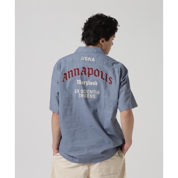 アヴィレックス（AVIREX）/ANNAPOLIS WORK SHIRT ／ アナポリス 半袖ワークシャツ ／ AVIREX ／ ア