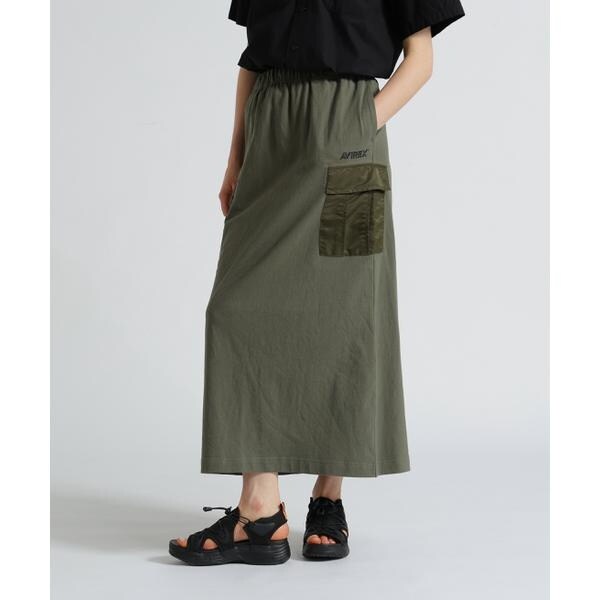 アヴィレックス（AVIREX）/《WEB&限定》JERSEY CARGO SKIRT／ジャージ カーゴスカート