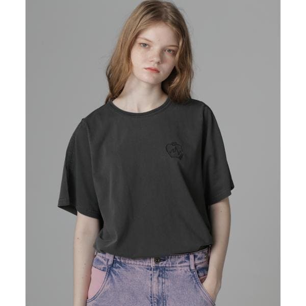 アヴィレックス（AVIREX）/《直営店限定》LACE DETAILS EMBROIDERY T−SHIRT／レースディテール刺繍T