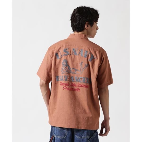 アヴィレックス（AVIREX）/《WEB&限定》COTTON LINEN SHIRT ”BLUE ANGELS” ／ コッ