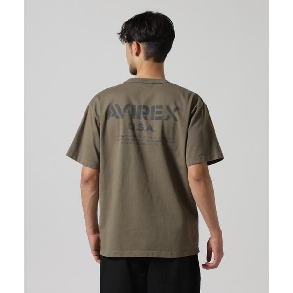 アヴィレックス（AVIREX）/MIL． STENCIL OFFICIAL LOGO T−SHIRT ／ ステンシル オフィシャルロ