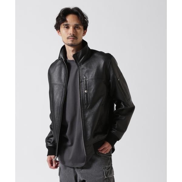 アヴィレックス（AVIREX）/STAND LEATHER MA−1 MOD JACKET ／ スタンド レザー MA−1