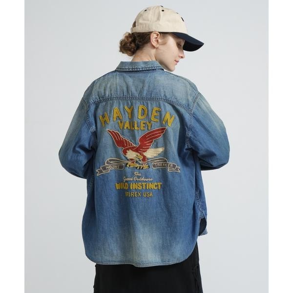 アヴィレックス（AVIREX）/《WOMAN／取扱店限定アイテム》EMB DENIM SHIRT HAYDEN VALLEY