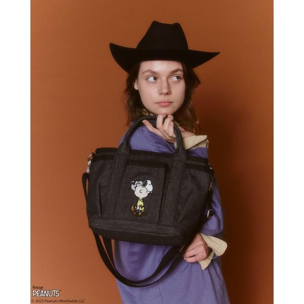 アヴィレックス（AVIREX）/《AVIREX × PEANUTS》DENIM MINI TOTE BAG ／ デニムミニトートバッ
