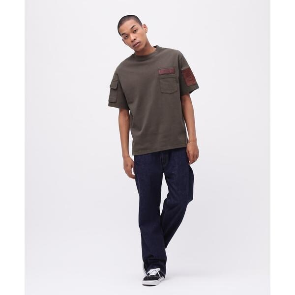 アヴィレックス（AVIREX）/《50th Anniversary》LEATHER PATCHED FATIGUE T−SHIRT