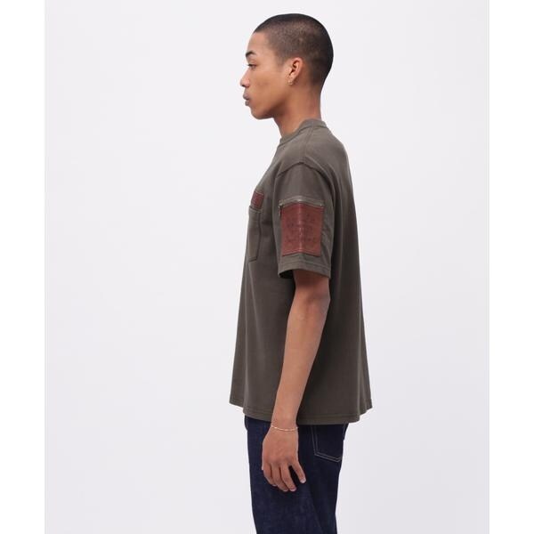 アヴィレックス（AVIREX）/《50th Anniversary》LEATHER PATCHED FATIGUE T−SHIRT