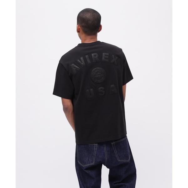 アヴィレックス（AVIREX）/《50th Anniversary》LEATHER PATCHED VARSITY T−SHIRT