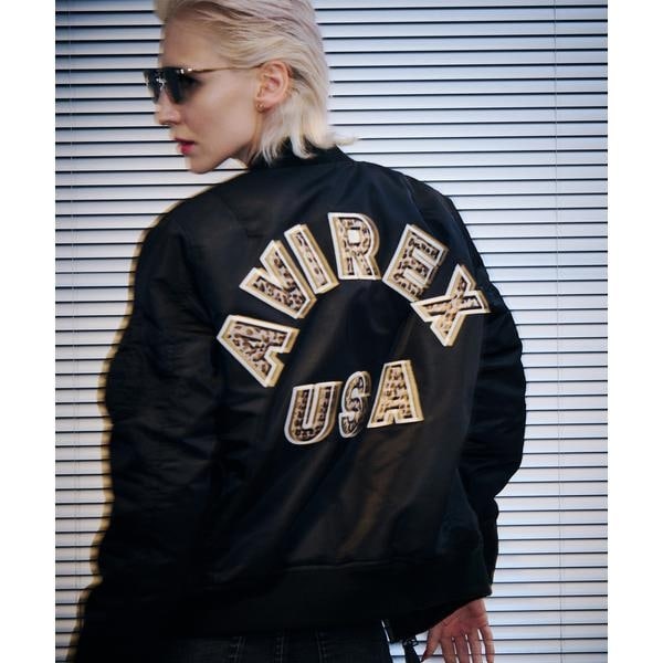 アヴィレックス（AVIREX）/《WOMAN》LEOPARD LOGO MA−1