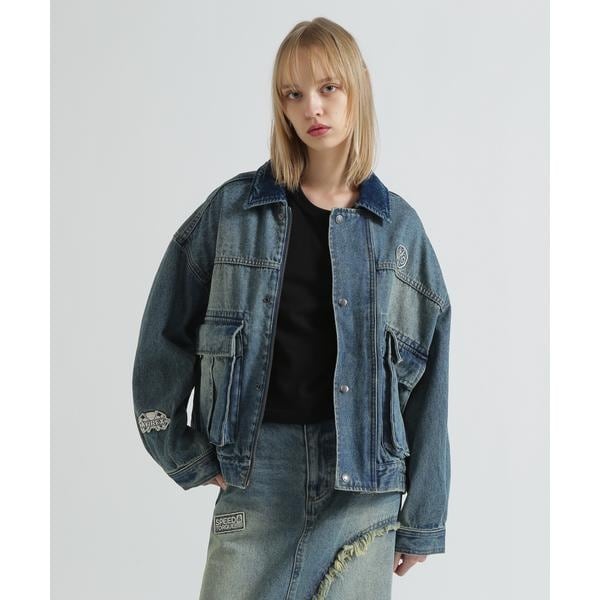 アヴィレックス（AVIREX）/OVERSIZED WAPPEN DENIM JACKET