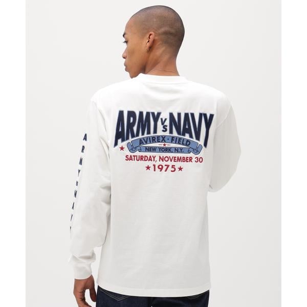 【NEW】アヴィレックス（AVIREX）/ARMY VS NAVY GAME DAY L／S T−SHIRT
