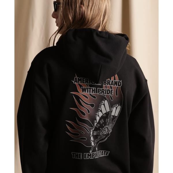 ショット（Schott）/HOODED SWEAT FIRE BUTTERFLY／ファイアーバタフライ パーカーの通販はau PAY ...