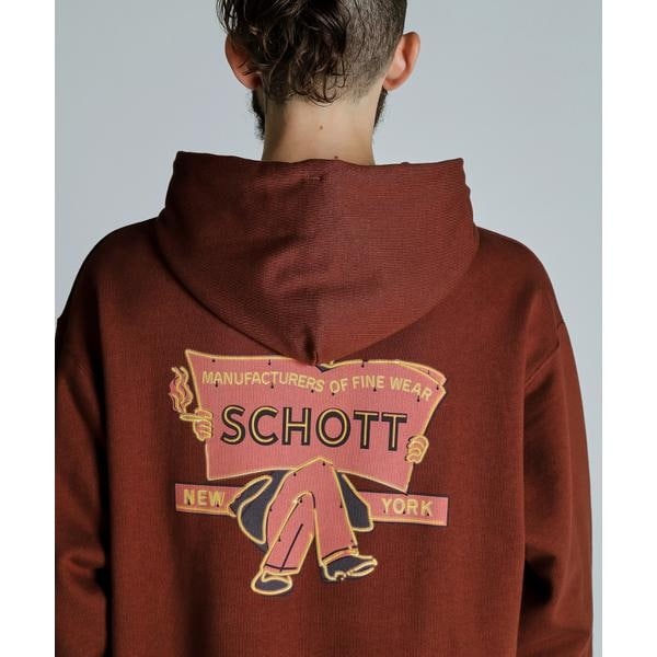 ショット（Schott）/HOODED SWEAT NEON SIGN／ネオンサイン パーカー