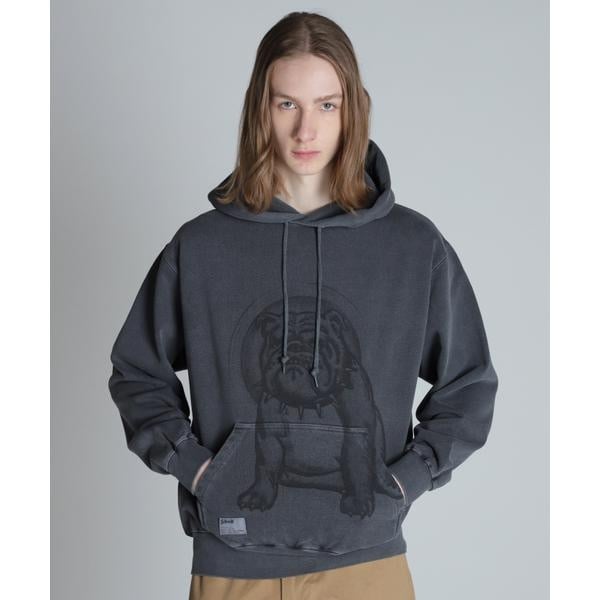 ショット（Schott）/PRINT BULL HOODED SWEAT／プリントブル フーディースウェット