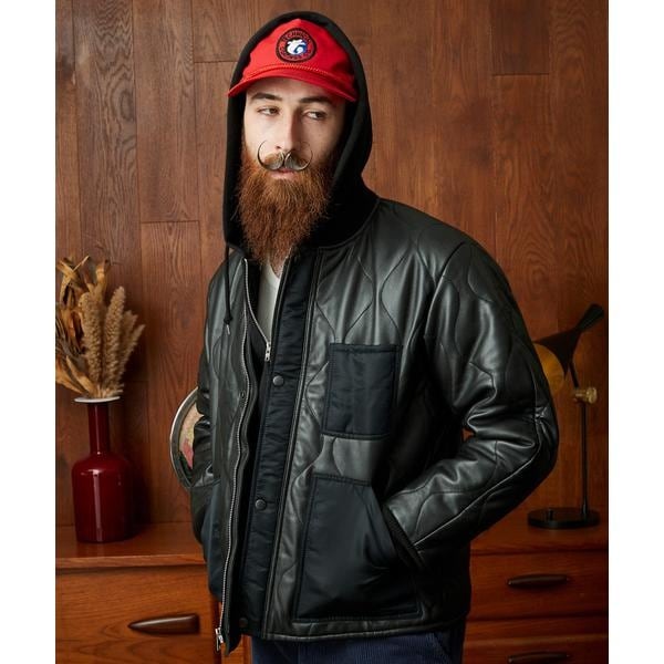 ショット（Schott）/QUILTED LINNER SHORT LEATHER／キルティング ライナー ショートジャケット