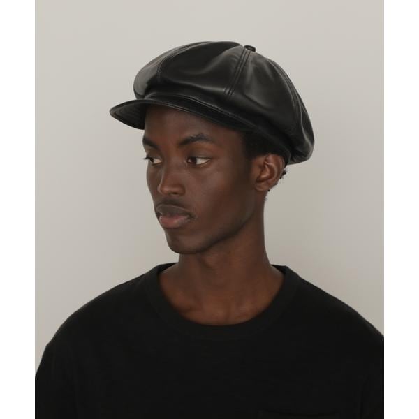 ショット（Schott）/LEATHER NEWSBOY CAP／レザー ニュースボーイキャップ キャスケット